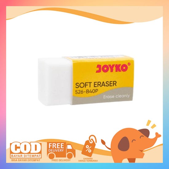 Jual Penghapus Joyko 526-B40P Kecil / White Eraser Stip Putih Karet Bersih Ujian Exam | Shopee ...