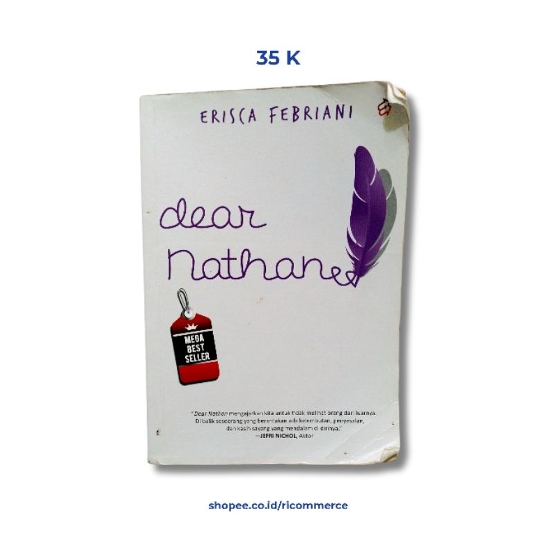 Jual Buku Novel Dear Nathan | Shopee Indonesia