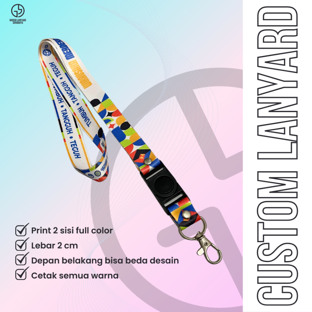 Jual LANYARD TALI IDCARD SUBLIME CUSTOM MURAH SURABAYA | Shopee Indonesia