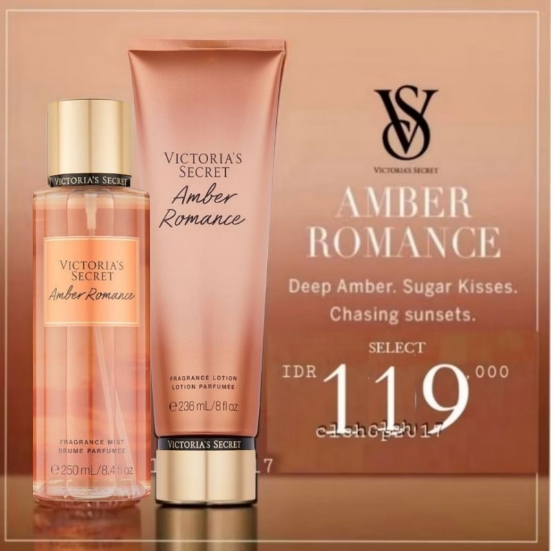 Jual VS AMBER ROMANCE SERIES BODY MIST LOTION CREAM VICTORIA'S SECRET ...