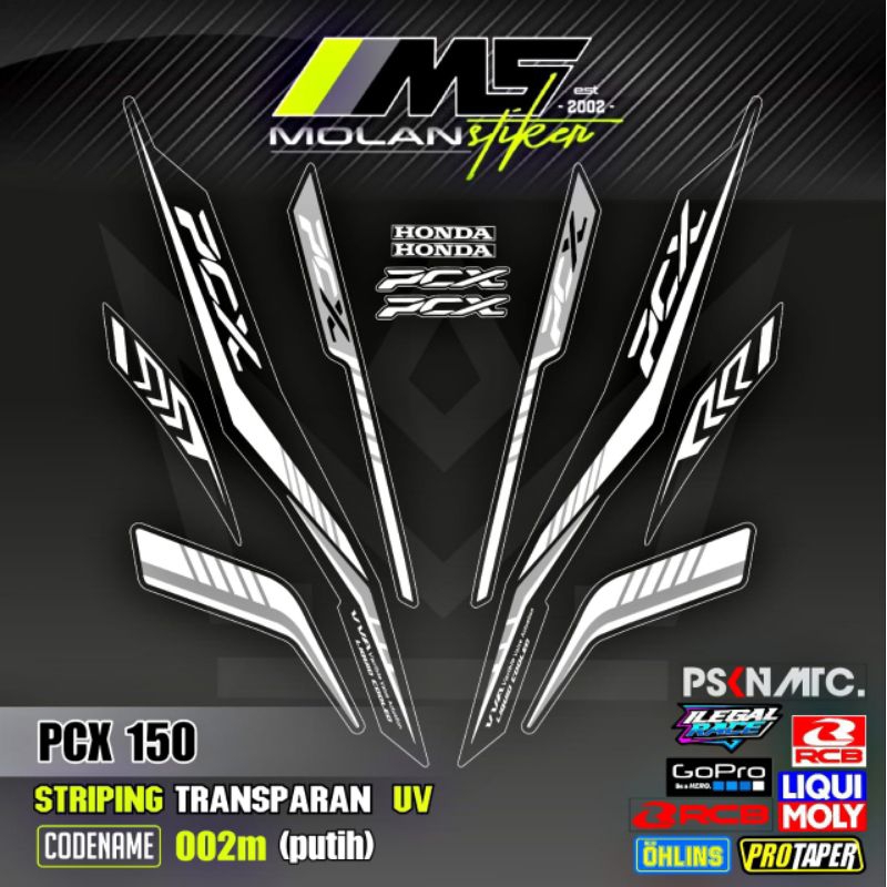 Jual Decal Sticker Striping Variasi Transparan Uv PCX 150 2018-2021 ...