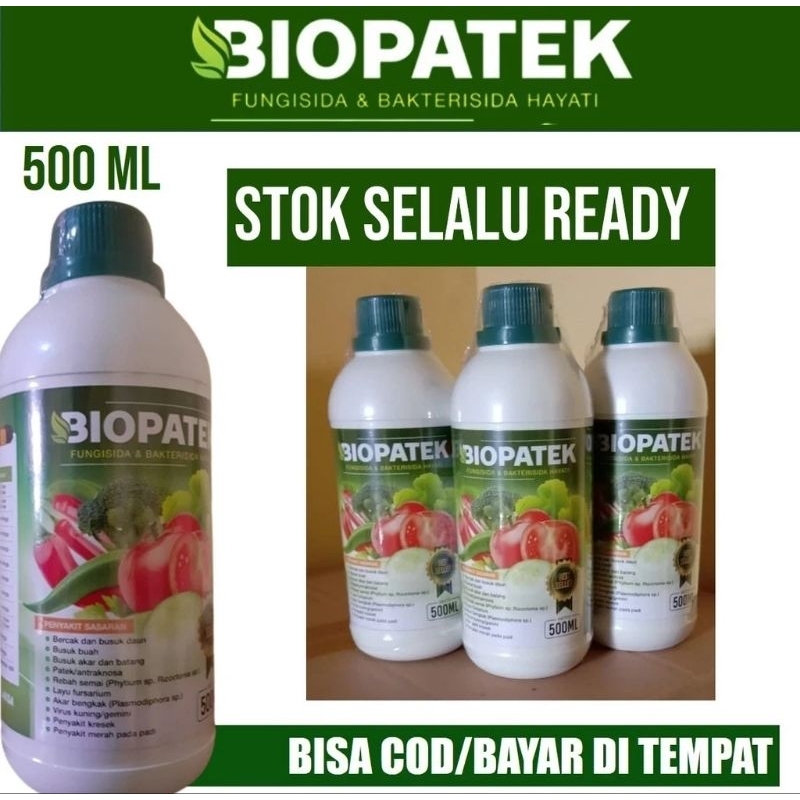 Jual BIOPATEK 500 ML, 1 LITER Fungsida Hayati Obat Bercak Daun Dan Busuk Buah, Busuk Batang ...