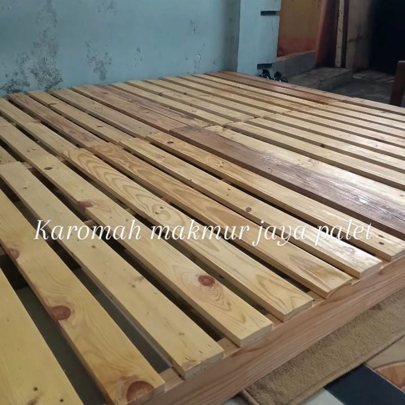 Jual PALET KAYU JATI DIPAN KASUR SINGLE KING DAN QUEEN BED DIPAN PALET ...