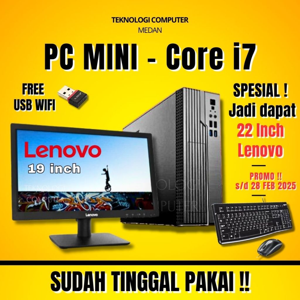 Jual Core i7 ‖ Mini ‖ Full Set 19" Lenovo ‖ Komputer Kantor Admin Sekolah ‖ CPU PC Rakitan ...