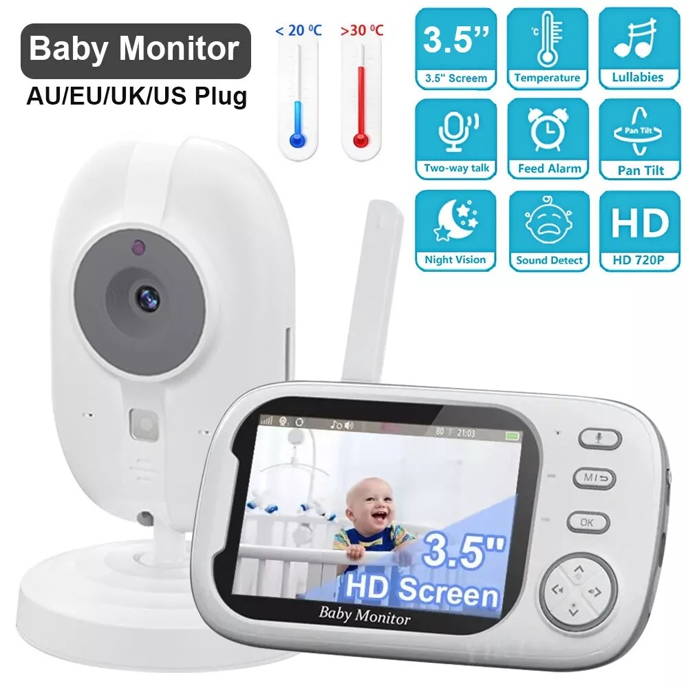 Jual Baby Monitor CCTV Display Camera Two Way Talk 3.5 Inch 2000mAh ...