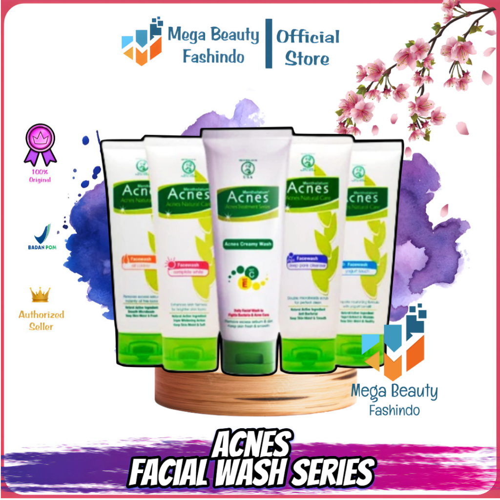 Jual Acnes facial Wash Series | Creamy Wash | Foaming Wash | Complete ...