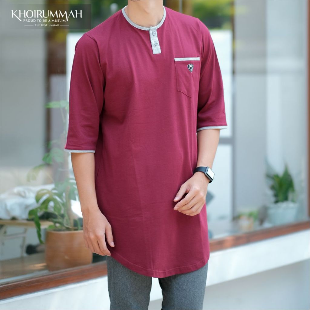 Jual KHOIRUMMAH Koko Kurta Badar Baju Muslim Pria Bahan Cotton Combad ...