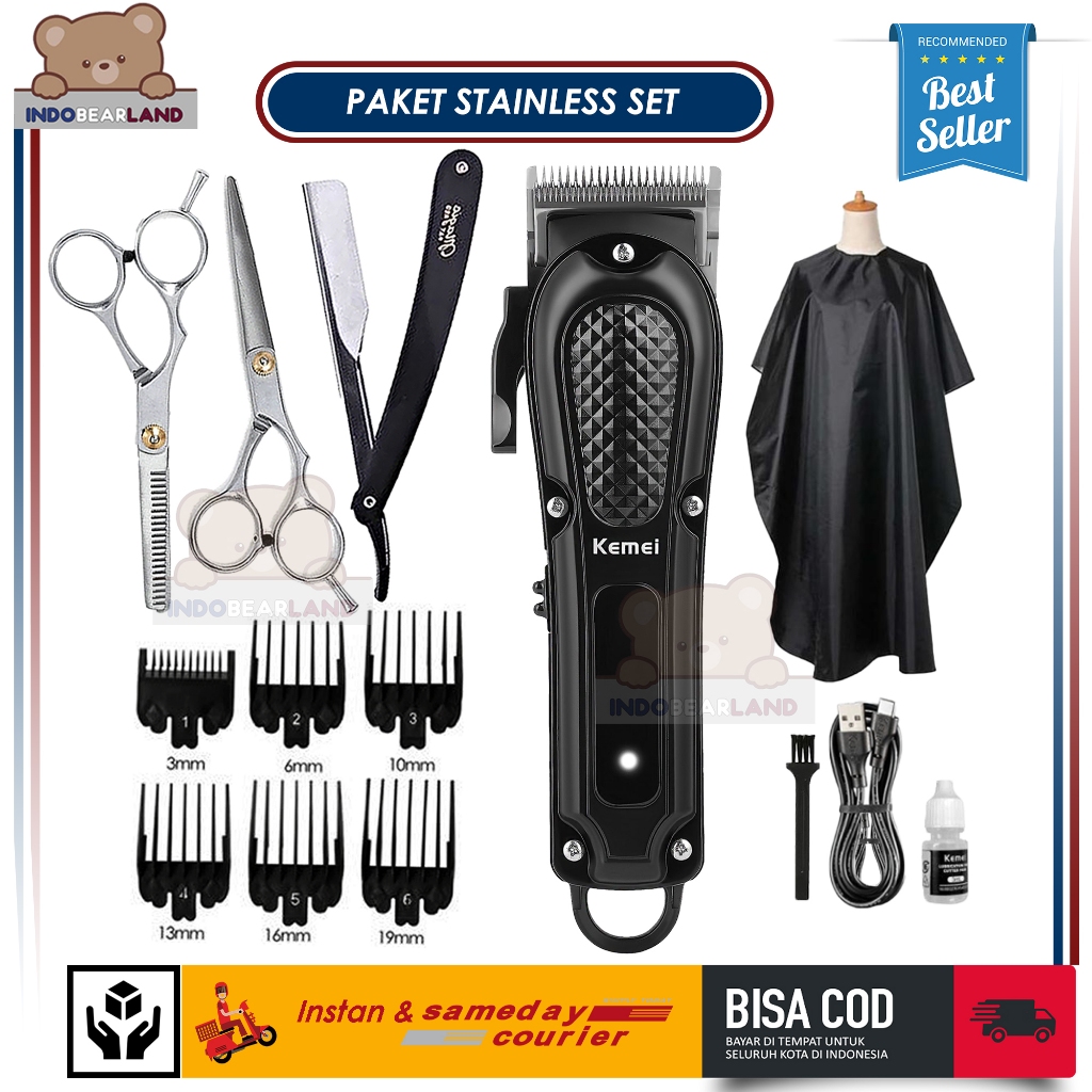 Jual Mesin Cukur Taper Professional Clipper Kemei Electric Barbershop ...
