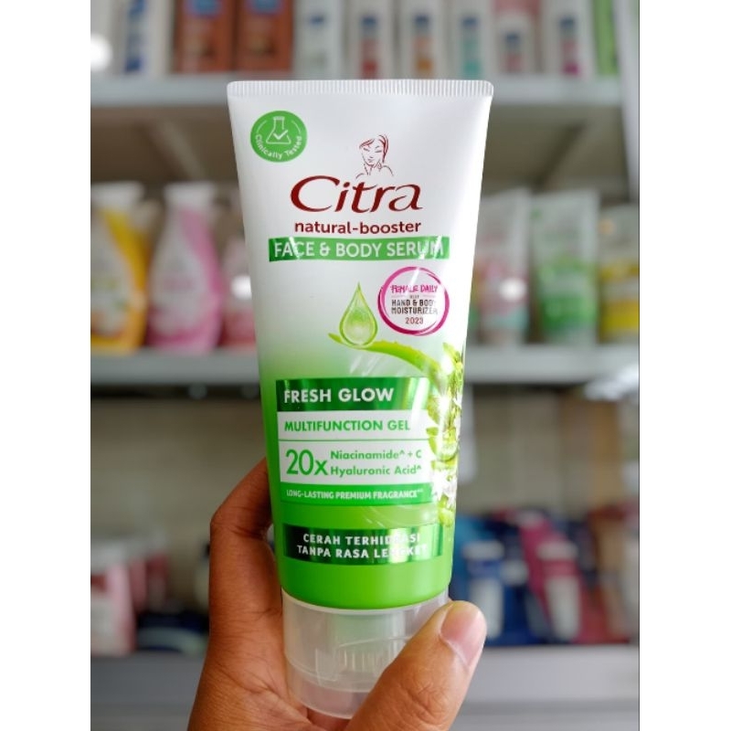 Jual CITRA NATURAL BOOSTER FACE & BODY SERUM FRESH GLOW ALOE VERA 180ML | Shopee Indonesia