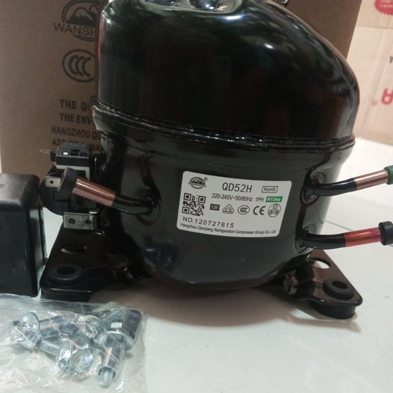 Jual kompresor Frezer 4 rak/showcase/kulkas 2pintu ¹/6pk original Qd52h ...