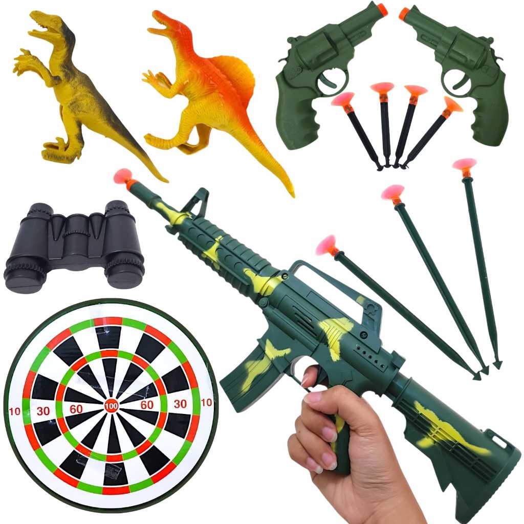 Jual SHOOT SOFT dino ANIMAL gun mainan pistol army ANIMAL mainan ...