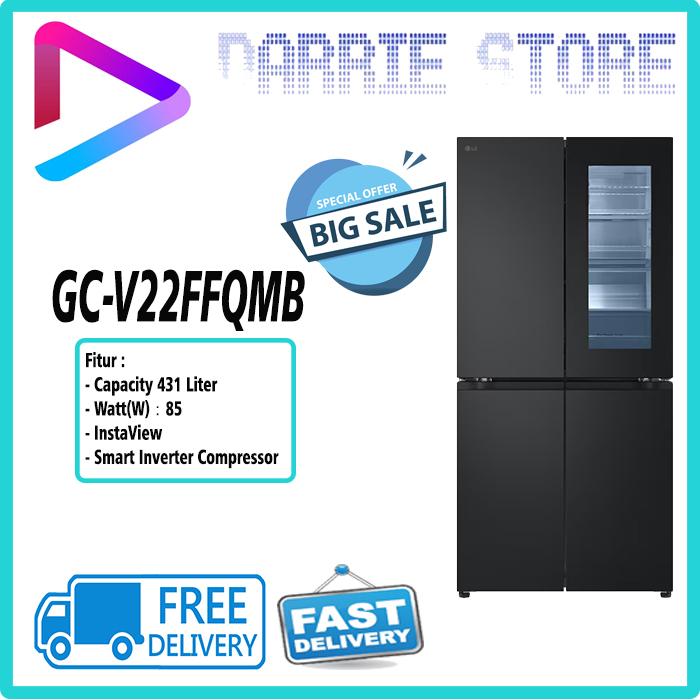 Jual LG GC-V22FFQMB KULKAS LG MULTI DOOR FRENCH DOOR 4 PINTU INSTAVIEW GCV22 22FFQMB GCV22FFQMB ...