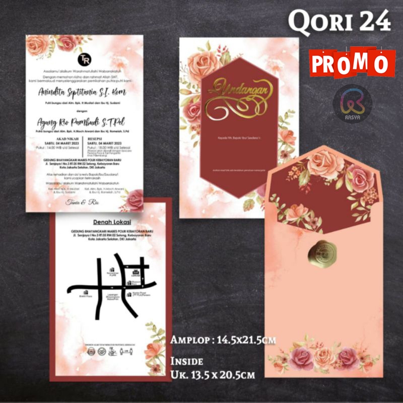 Jual (Bisa order 10 Pcs) Cetak Undangan Pernikahan Hard Cover VIP Murah ...