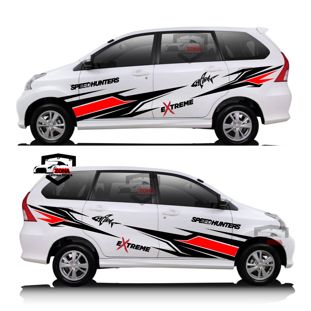 Jual Stiker toyota avanza sticker racing motif tribal mobil avanza ...