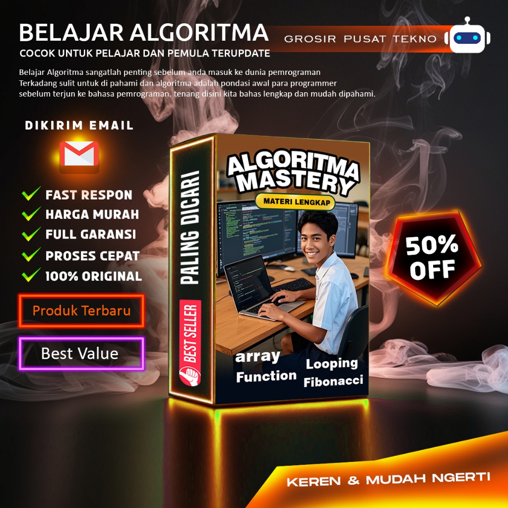 Jual ALGORITMA MASTERY - Panduan Lengkap Belajar Dasar Pemrograman | Shopee Indonesia