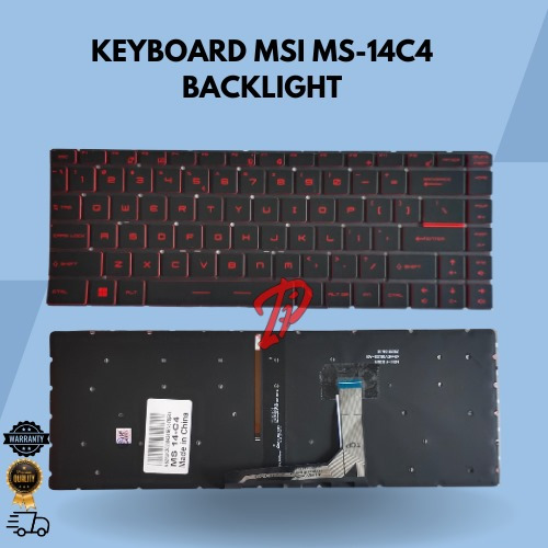 Jual Keyboard MSI MS 14-C4 Font Red Backlight | Shopee Indonesia