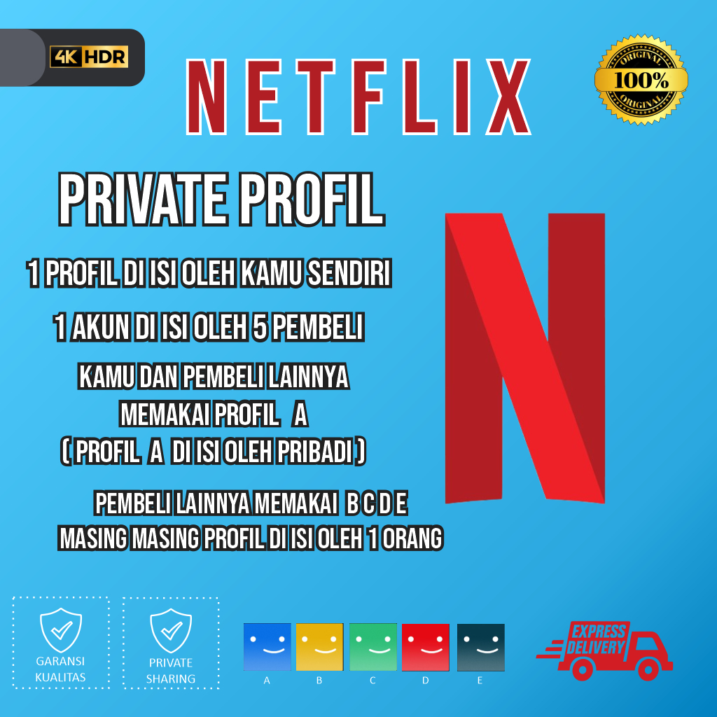 Jual NETFLIX PRIVATE 1 BULAN NO LIMITFULL GARANSI 30 HARI | Shopee Indonesia