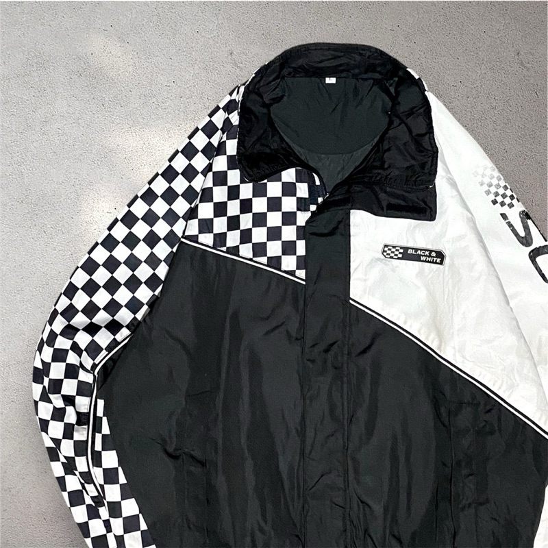Jual Jaket Motor Vintage Racing Colorblock Checkerboard Brand Suzuki ...