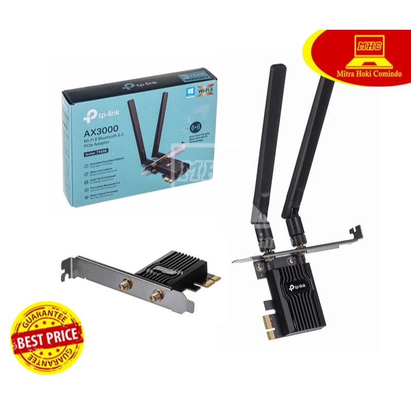 Jual PCIe Adapter TP-Link Archer TX55E AX3000 DualBand Wifi 6 Bluetooth ...