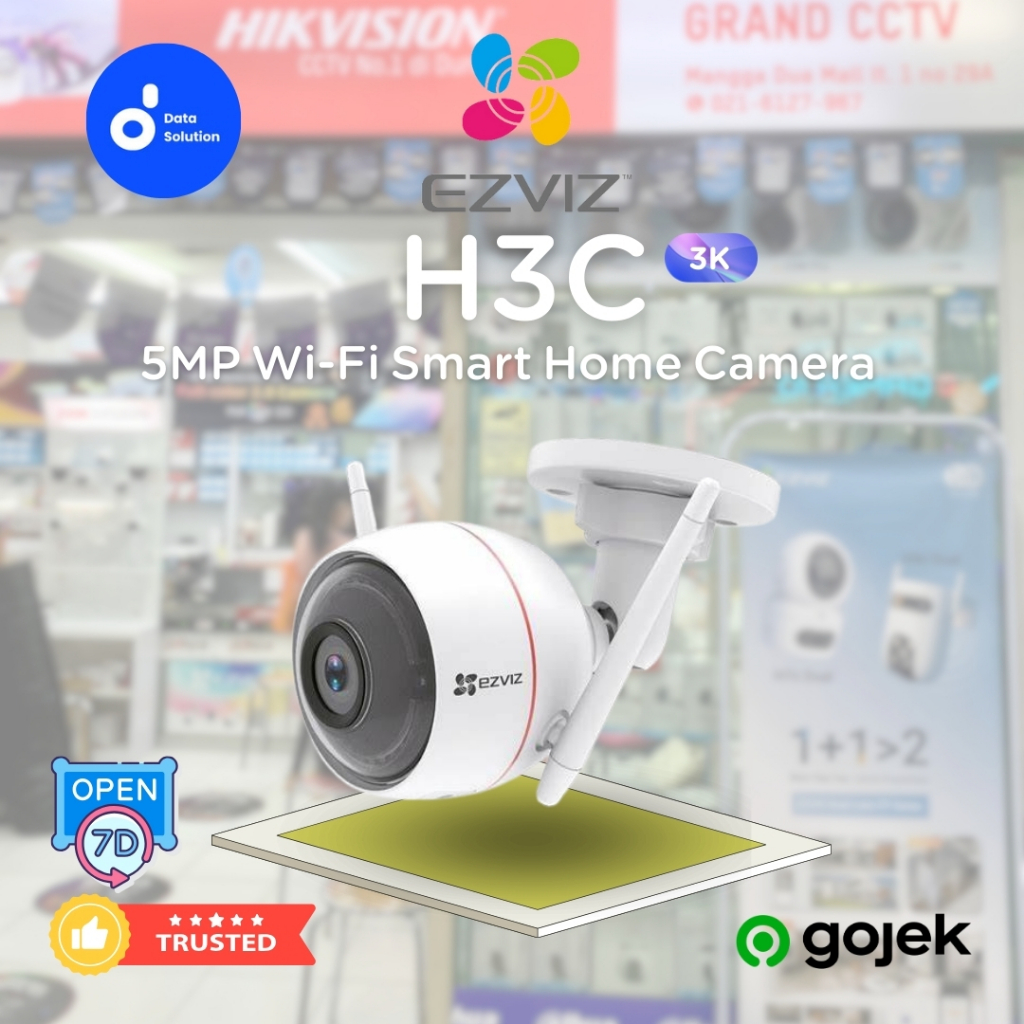 Jual EZVIZ H3C 5MP 3K Color Nigth Vision Wifi Smart Home camera ...