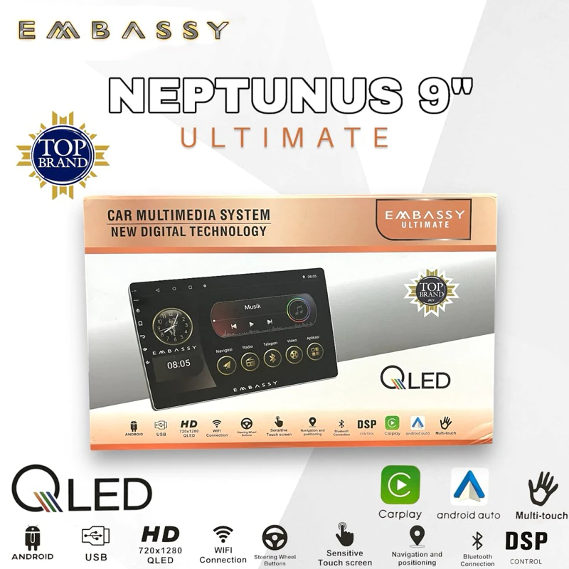 Jual Head Unit Androd Embassy Neptunus Ultimate 9 inch RAM 2/32GB ...