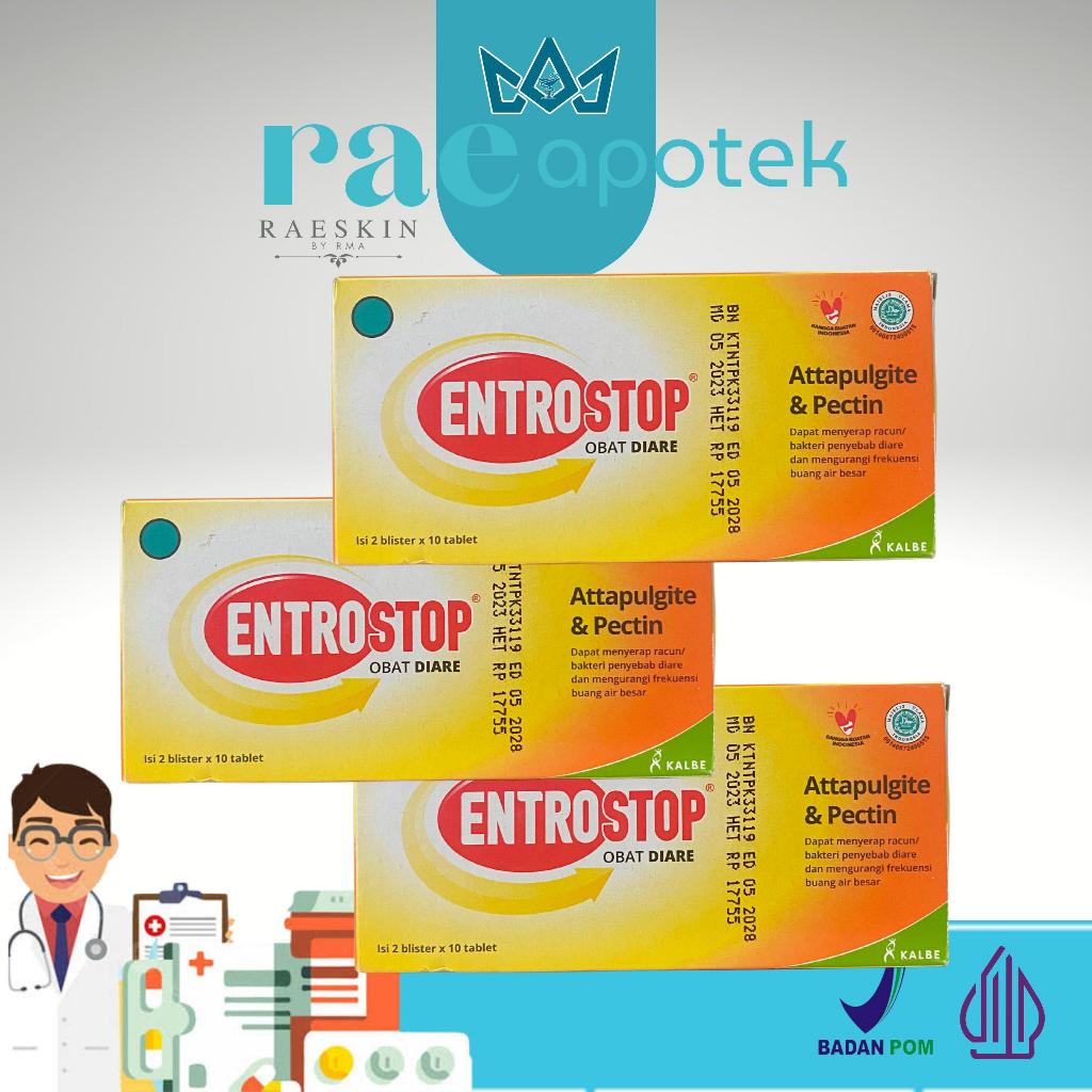 Jual Entrostop Box Isi 20 Tablet / Obat Diare Mules BAB | Shopee Indonesia
