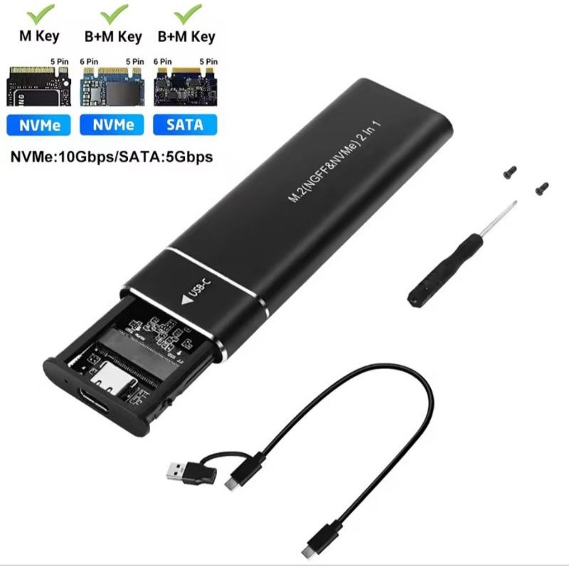 Jual Case / Casing SSD Eksternal Enclosure M2 M.2 Sata NGFF / Nvme Pcie ...