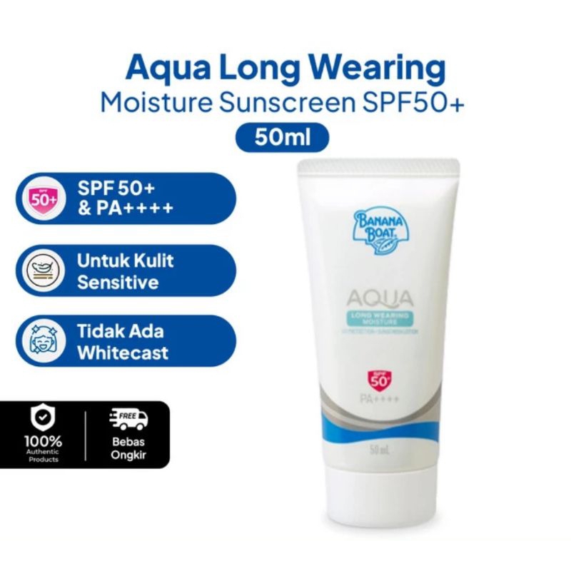 Jual BANANA BOAT Simply Aqua Long Wearing Moisture Sunscreen Lotion SPF 50+ PA++ | Shopee Indonesia