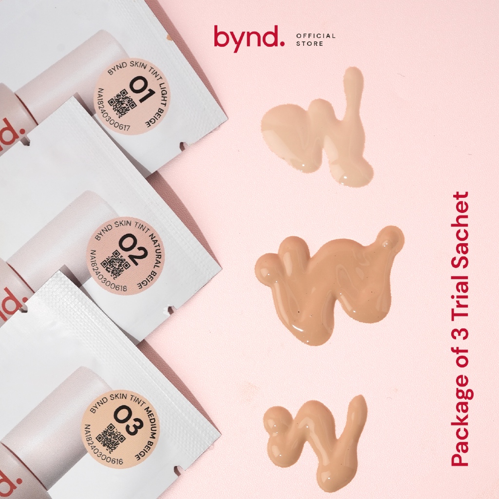 Jual Package of 3 BYND Skin Tint Trial Sachet | Shopee Indonesia