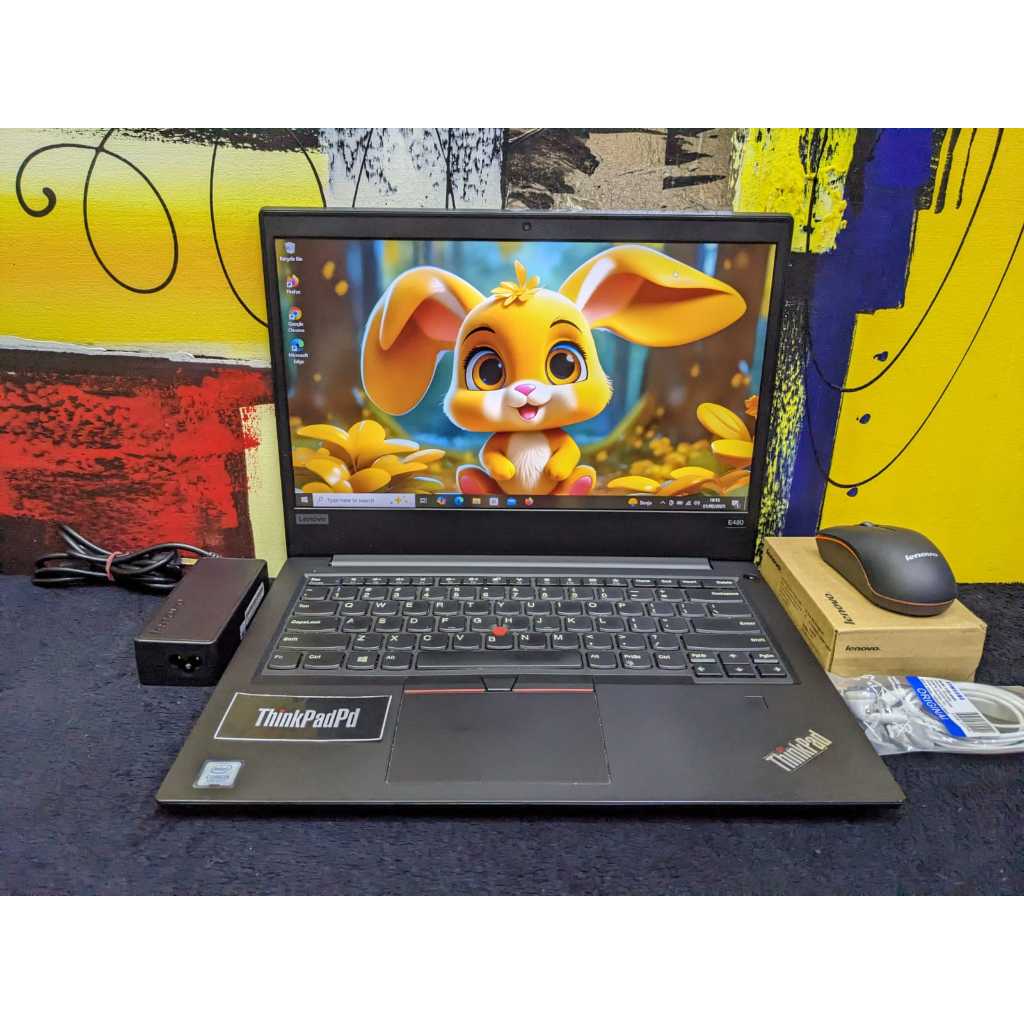 Jual Laptop Office Desain Lenovo Thinkpad E480 i5 8250U Fingerprint Slim Mulus | Shopee Indonesia