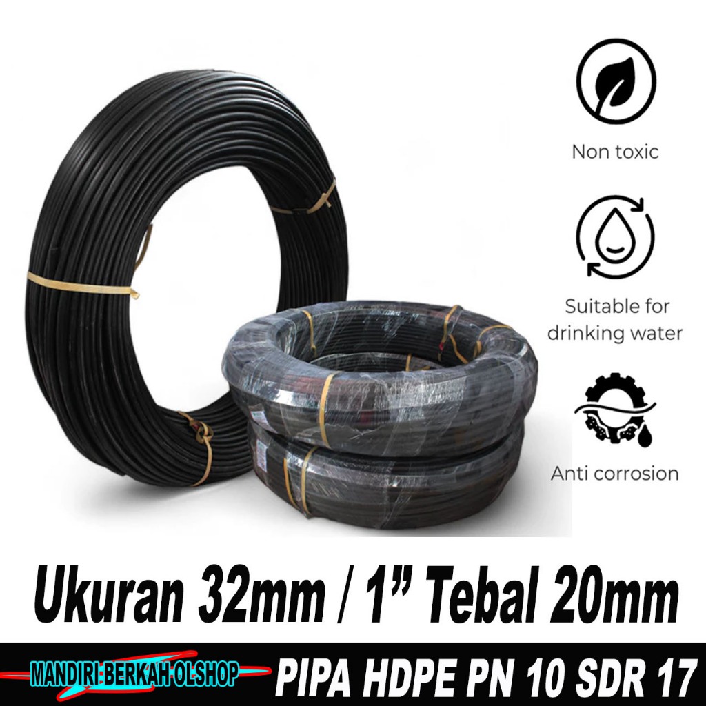 Jual Pipa PE 1" Per Meter Pipa HDPE Pipa PDAM Selang PE 1 inch Pipa ...