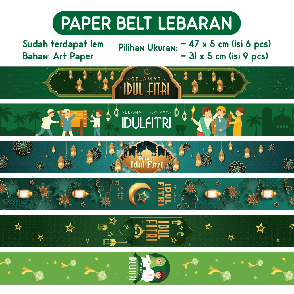 Jual PAPER BELT LEBARAN IDUL FITRI BENTO BELT PARSEL PITA HIASAN ...