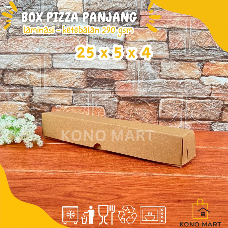 Jual Box Pizza Panjang 25x5x4 Kraft Laminasi 290 gsm / Box Long Pizza ...