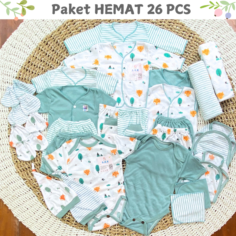 Jual PAKET HEMAT 26 PCS Baju Celana Bayi Baru Lahir Paket Brojol ...
