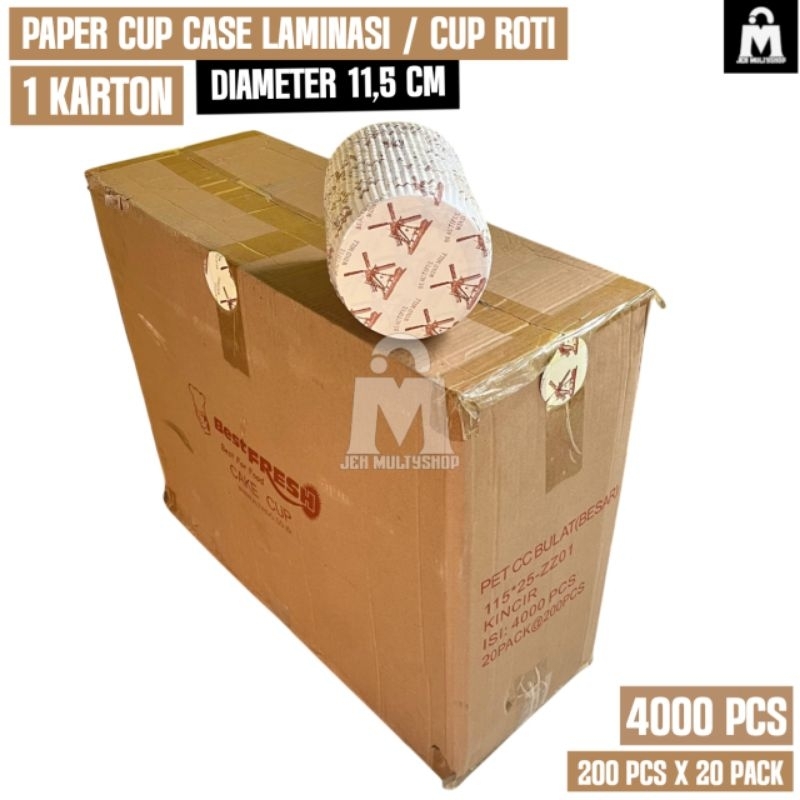 Jual Paper cup case laminasi bulat diameter 11,5 cm 1 karton isi 200 ...