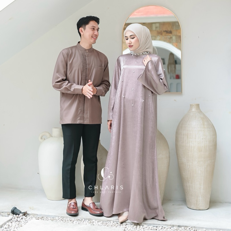 Jual Butikchlaris Izzana Dress Couple Set Sarimbit Family - Dress ...