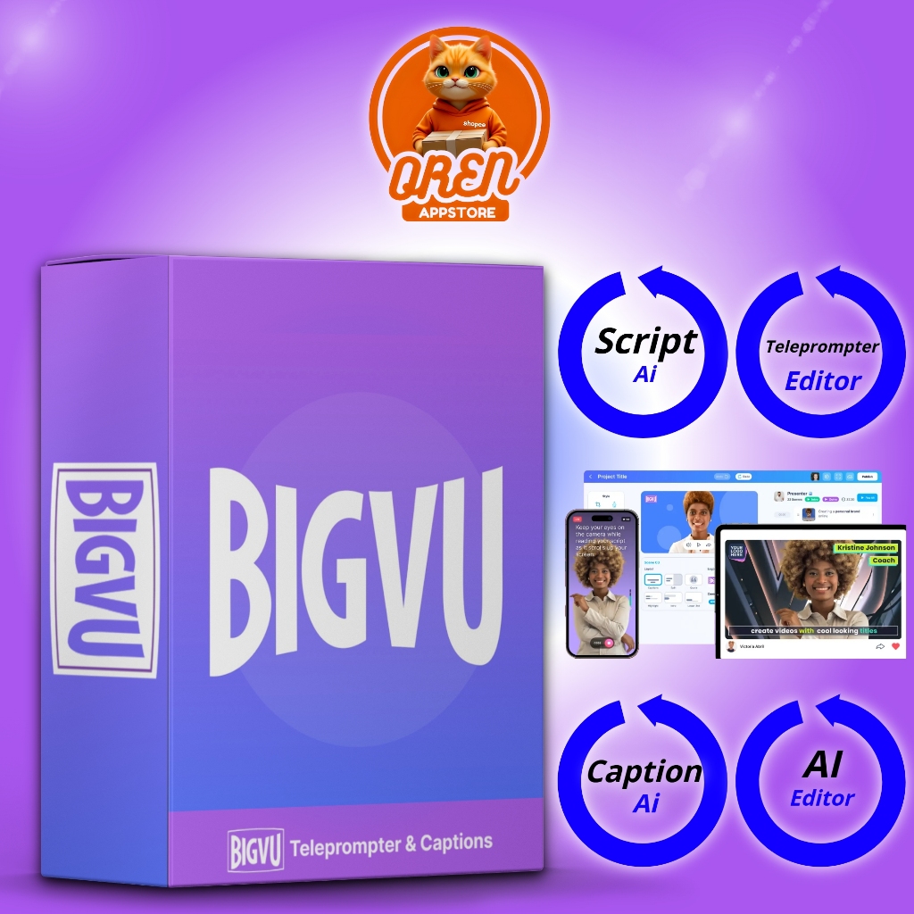 Jual BigVu | Teleprompter & Auto Caption | Auto Shorts Clip | Auto B ...