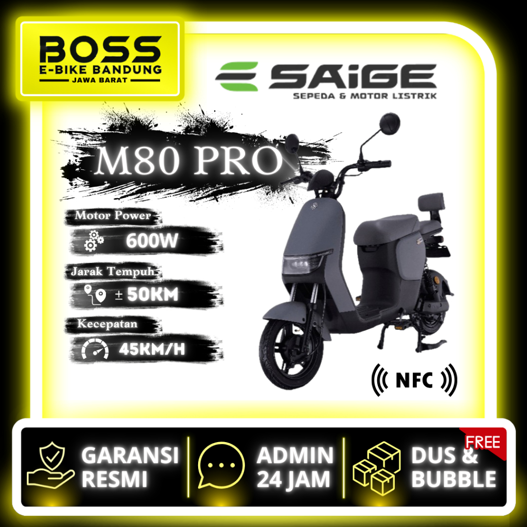 Jual Sepeda Listrik Saige M80 PRO NFC 600W ANTI AIR Bergaransi Resmi ...