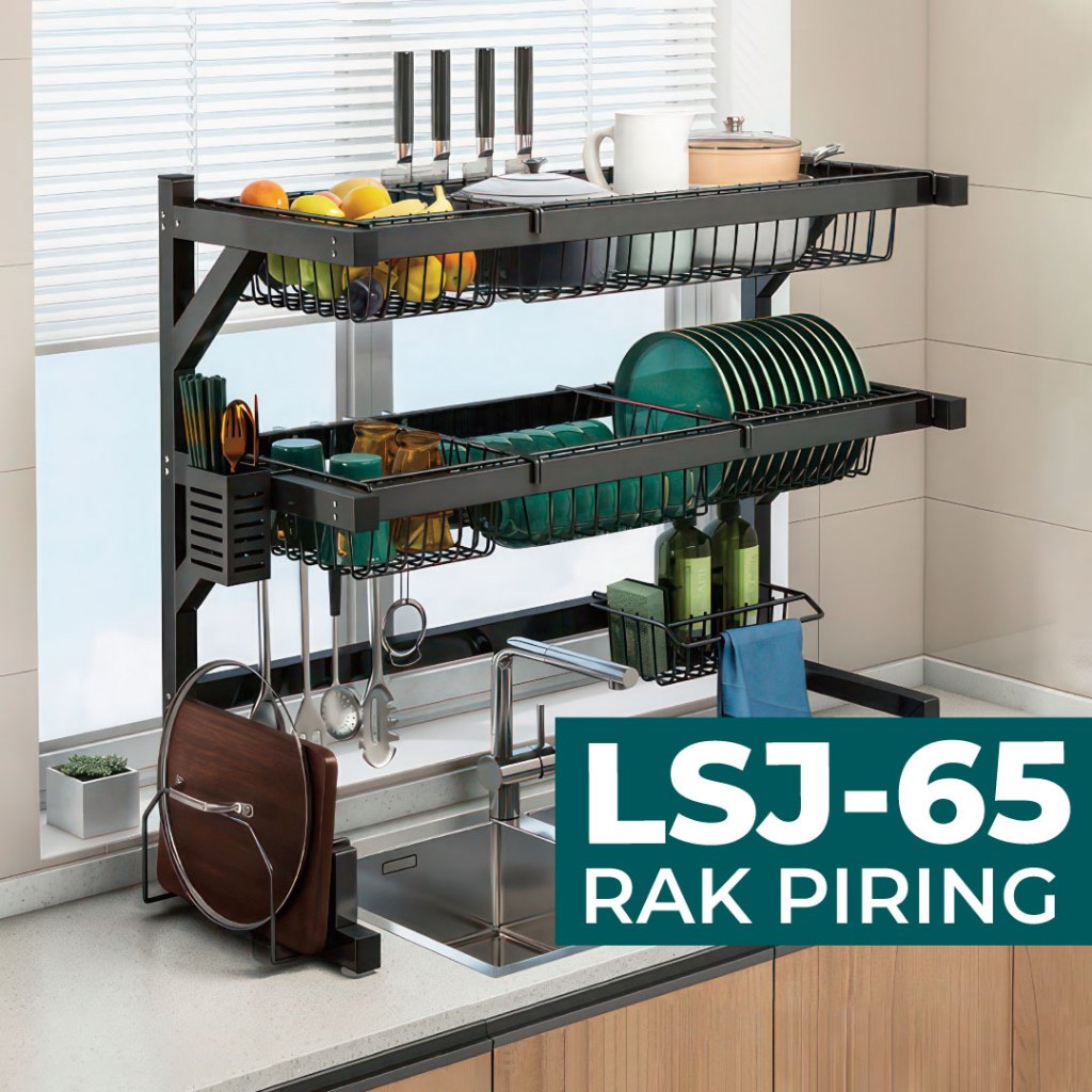 Jual Happy Kitchen Rak Piring Stainless Steel Anti Karat Rak Piring ...