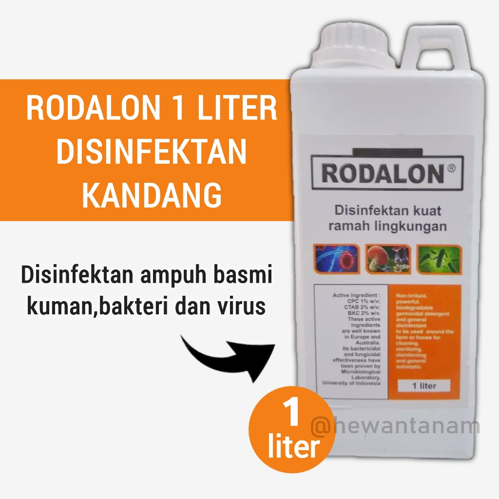 Jual RODALON 1 Liter Disinfectan Kandang Anti Kuman Disinfektan Hewan ...