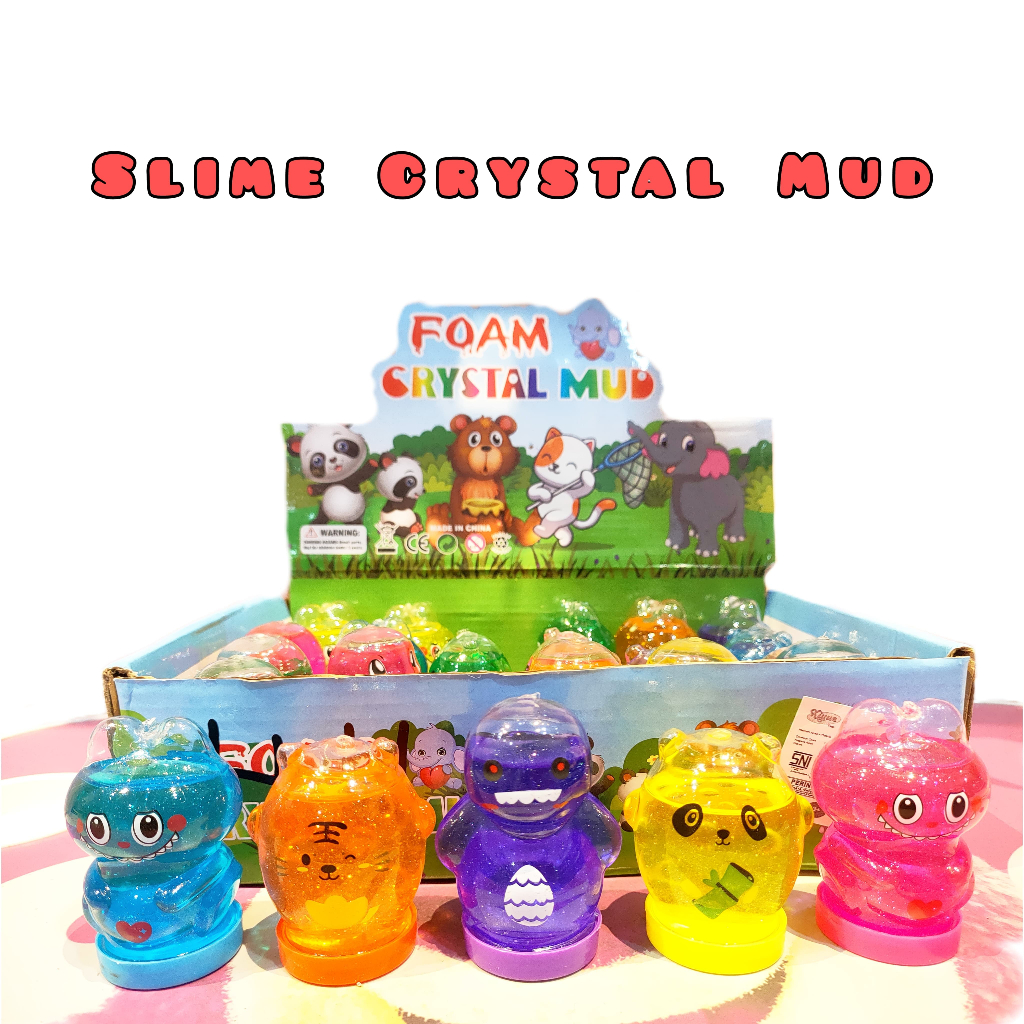 Jual V2_Slime Mini Crystal Mud/Slime botol Mini/ Slime Fancy Animal ...