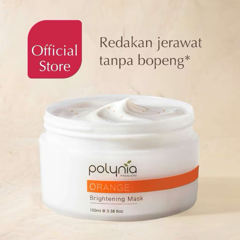 Jual SHARE IN JAR POLYNIA Orange Brightening Face Mask – Masker Wajah ...