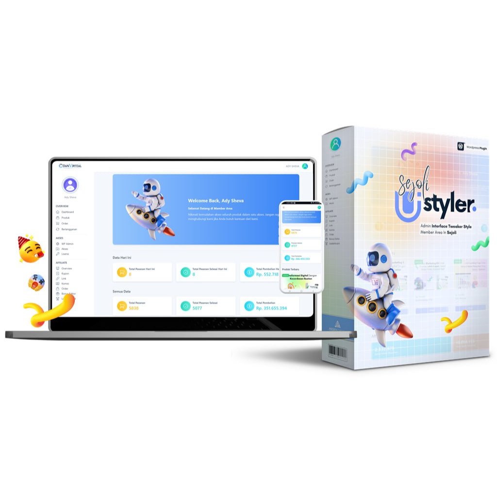 Jual SEJOLI UI STYLER | FRESH CUSTOM MEMBER AREA | Shopee Indonesia