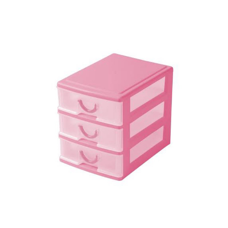 Jual Miniso Bicolor Storage Organizer 3 Drawer / Lemari mini laci kecil ...