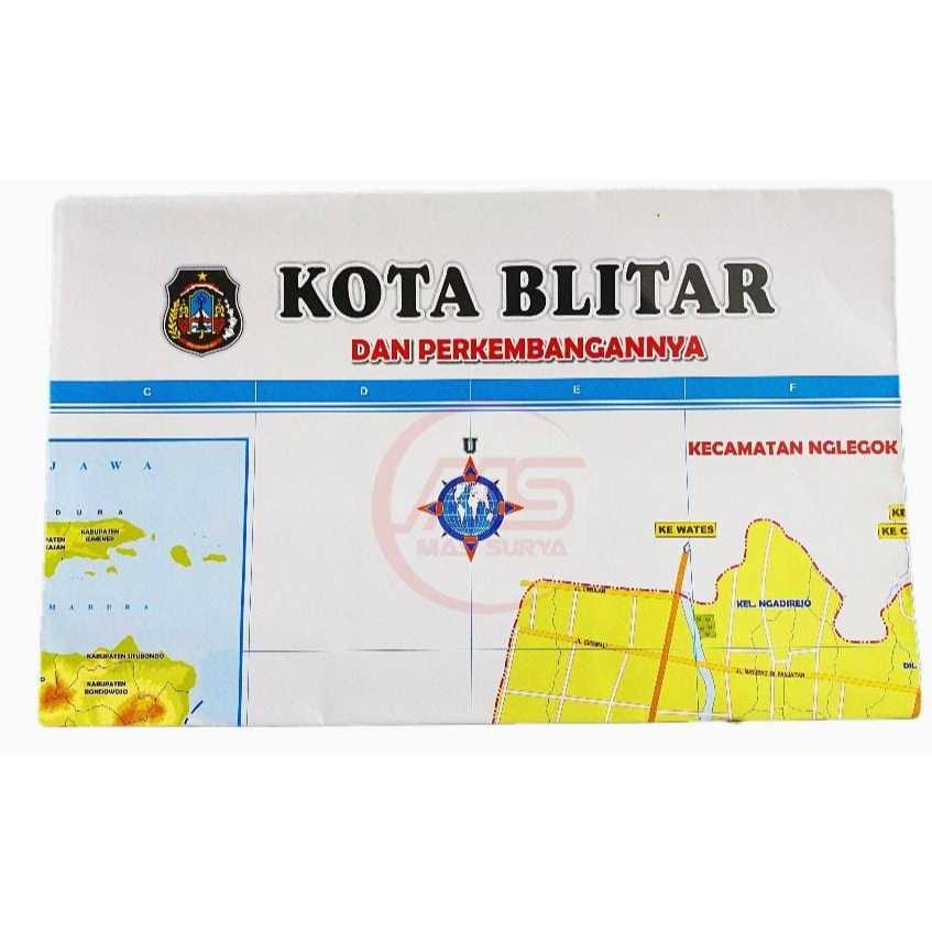 Jual Peta lipat Kota Blitar Ukuran 102x72 cm | Shopee Indonesia