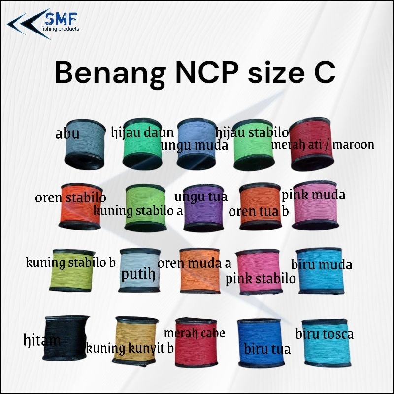 Jual Benang NCP size C , benang variasi joran | Shopee Indonesia