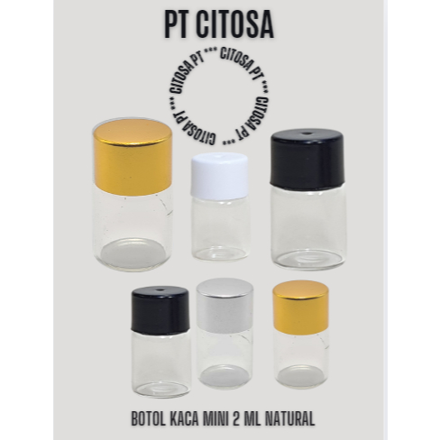Jual Botol Kaca Serum Mini 2 ml Tabung Clear / Botol Kaca / Botol Kaca ...