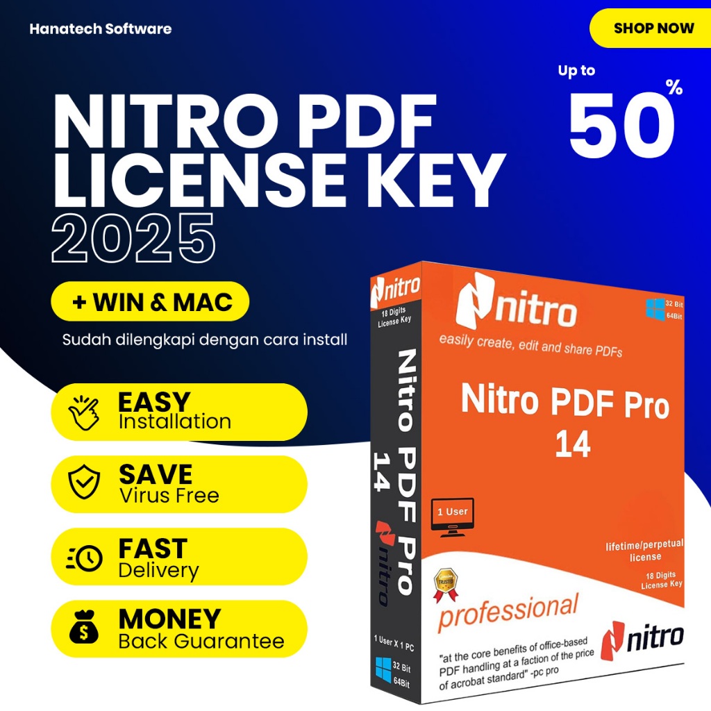 Jual Nitro PDF Pro 14 License Original Full Version Aktif Selamanya | Shopee Indonesia