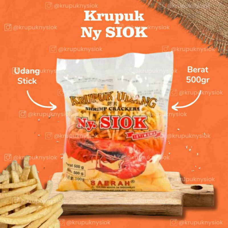 Jual Krupuk Ny SIOK Mentah Varian Udang Oval, Udang Stick, Ikan Oval ...