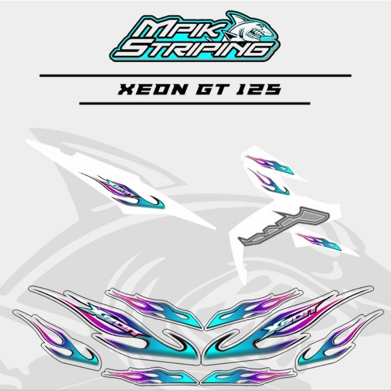 Jual STRIPING STICKER TRANSPARAN XEON GT 125 MOTIF DESIGN CUSTOM API ...